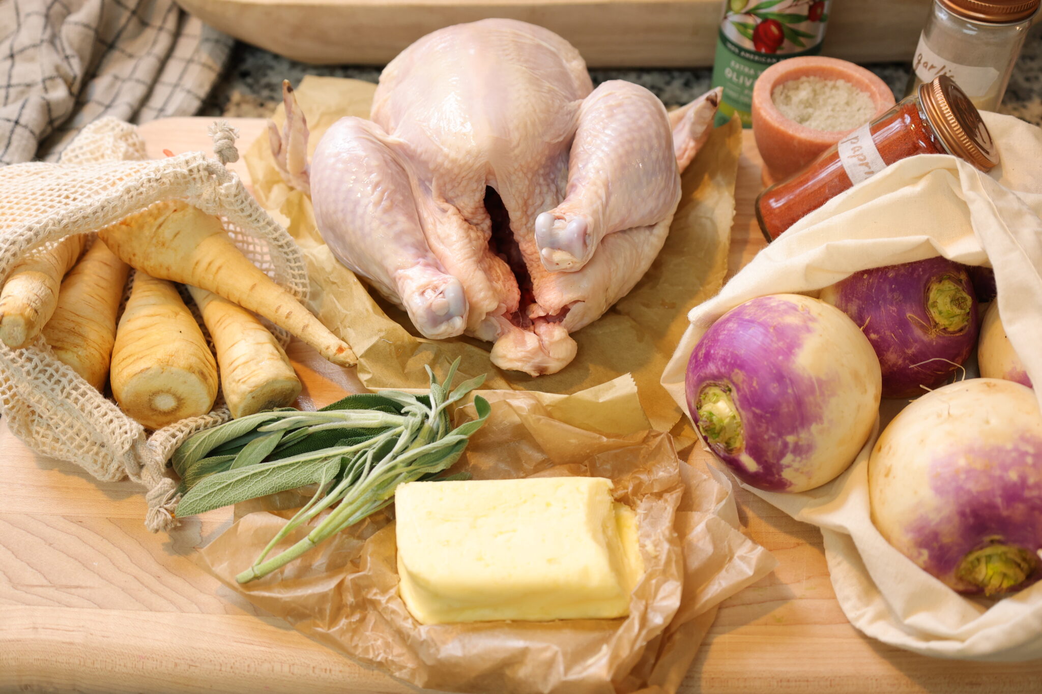 Roasted Whole Chicken With Root Vegetables. - Healthy Elizabeth