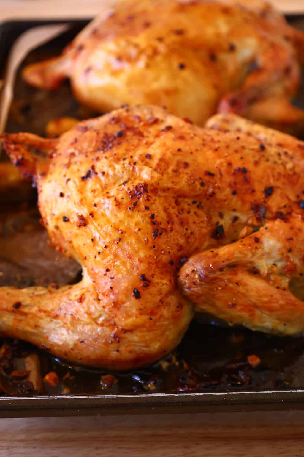 Garlic Roasted Whole Chicken. - Healthy Elizabeth