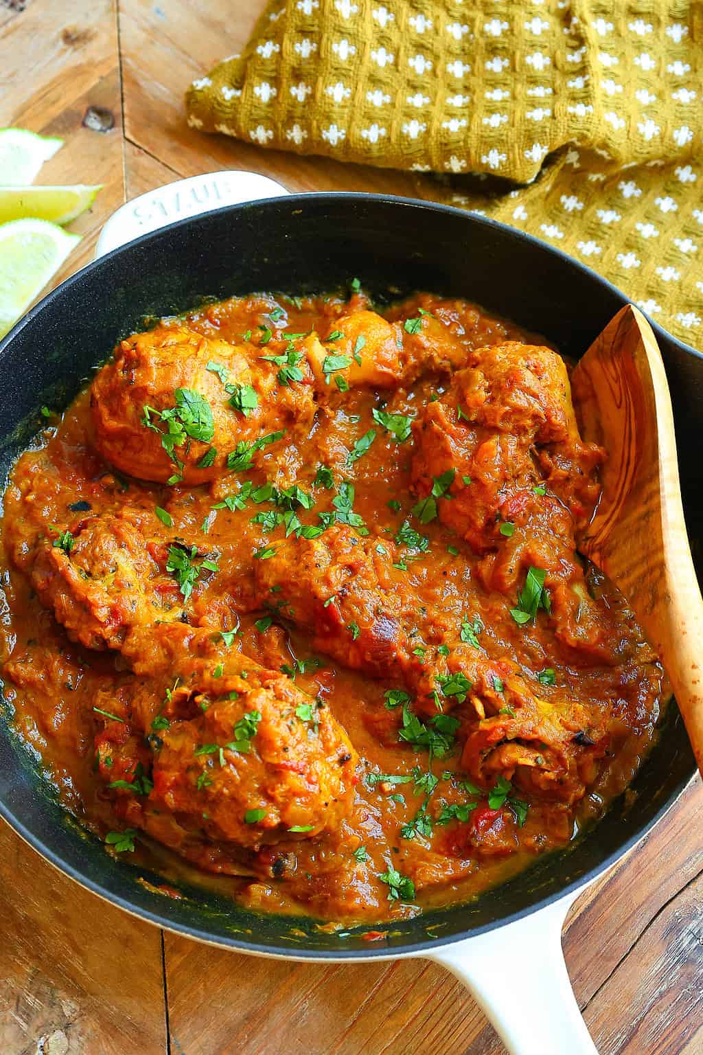 Sweet and Tangy Rhubarb Chicken. - Healthy Elizabeth