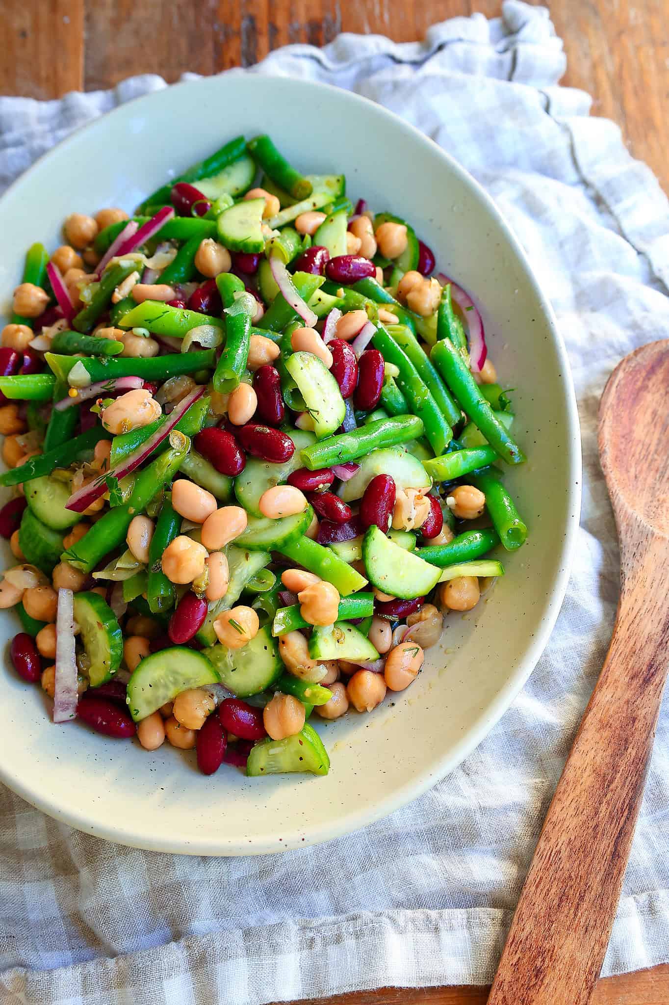 Easy Four Bean Salad. - Healthy Elizabeth
