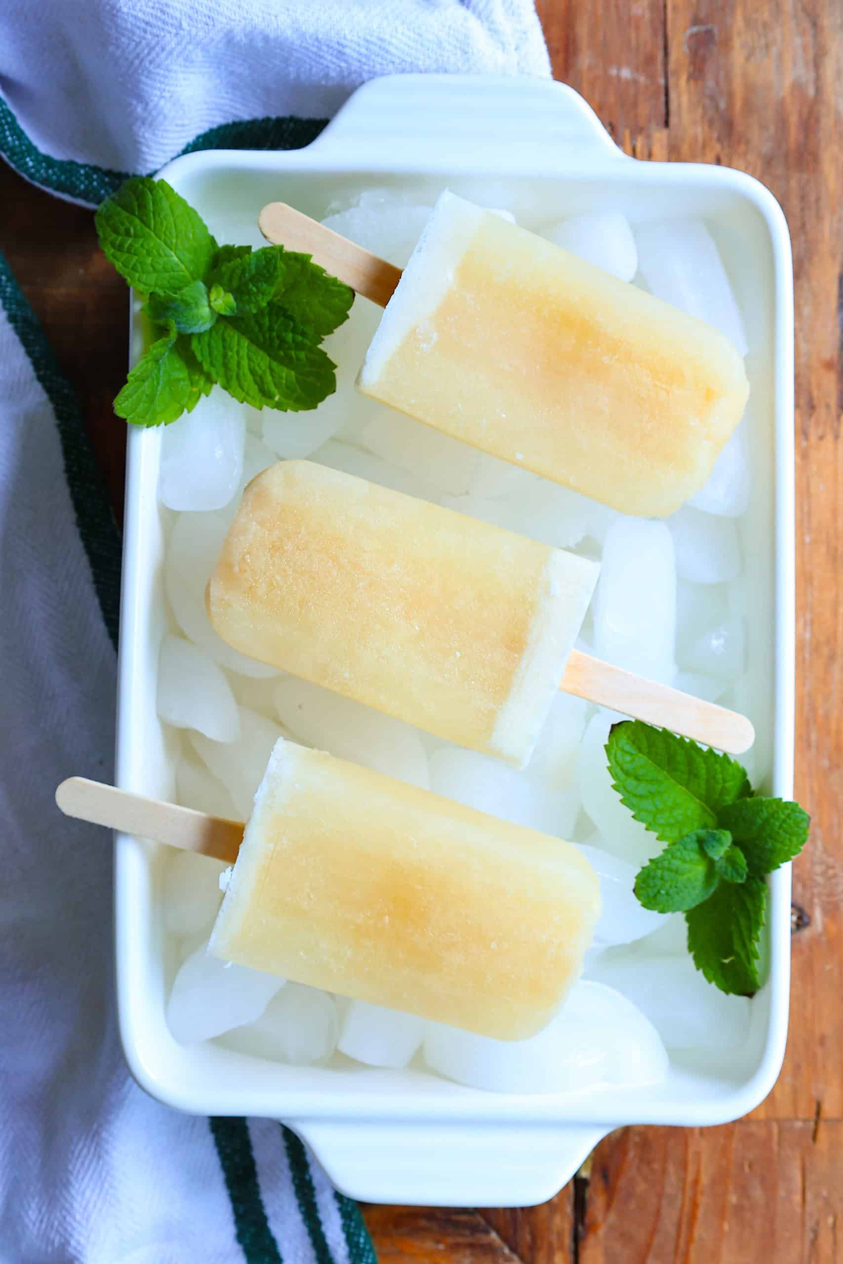 Coconut Lemonade Popsicles. - Healthy Elizabeth