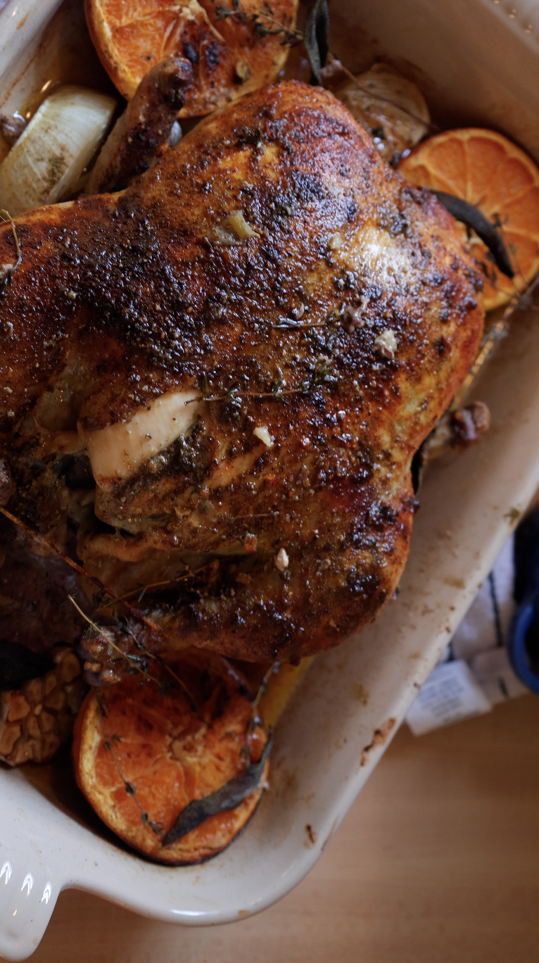 Sage and Orange Roasted Chicken. - Healthy Elizabeth