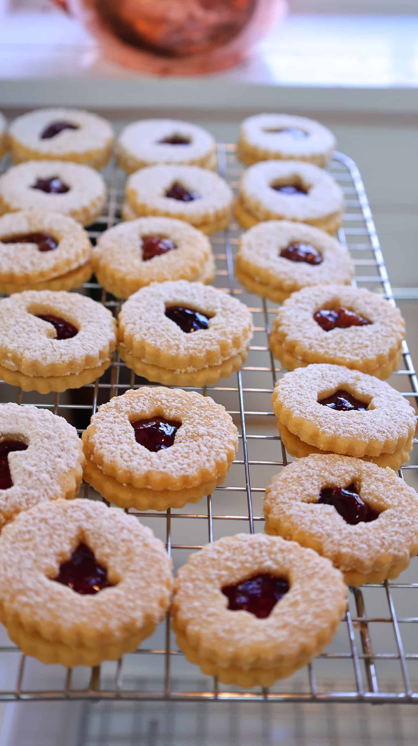 Linzer Shortbread Cookies . - Healthy Elizabeth